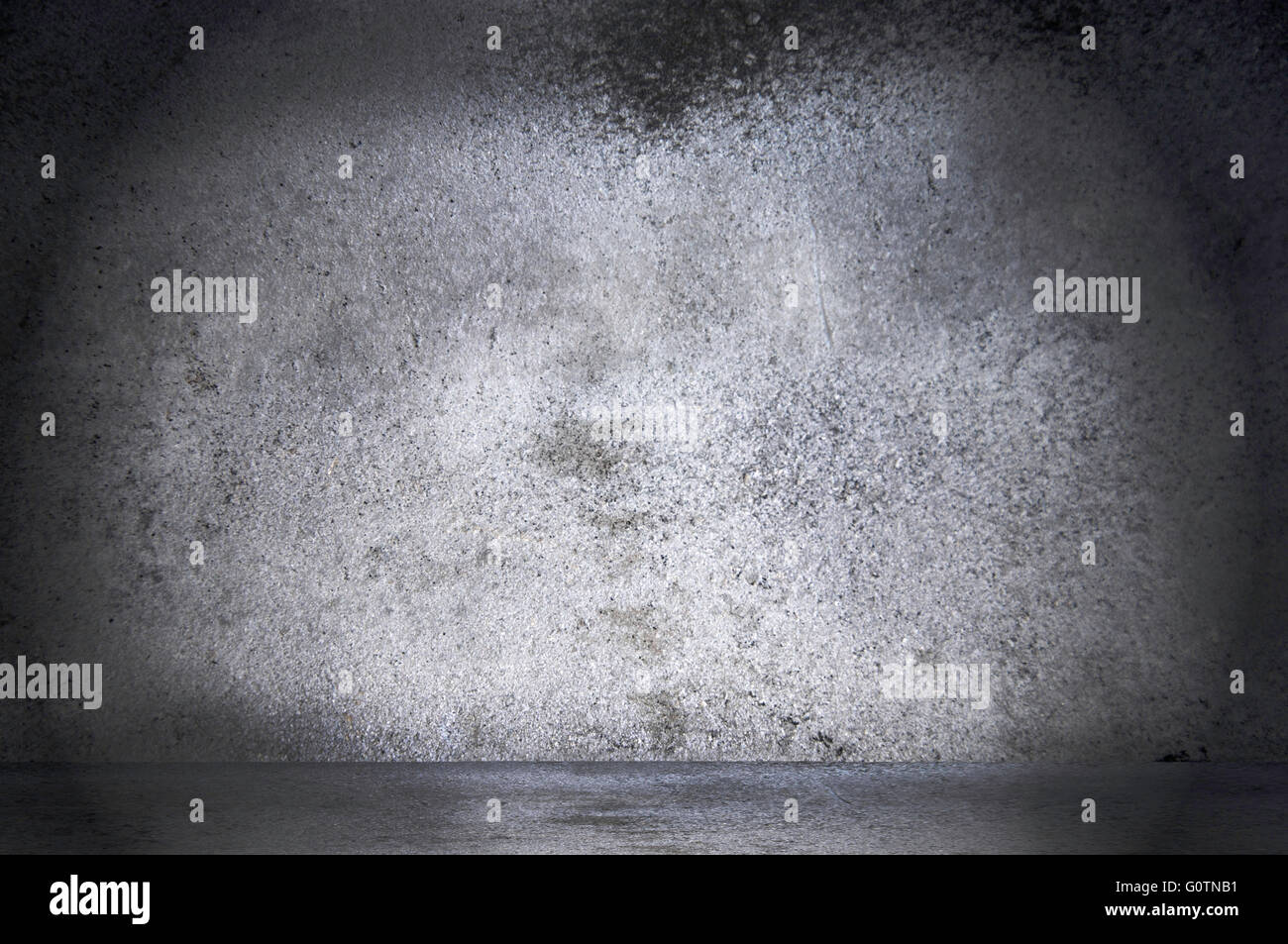 mysterious dark room with destroyed wall Stock Photo - Alamy