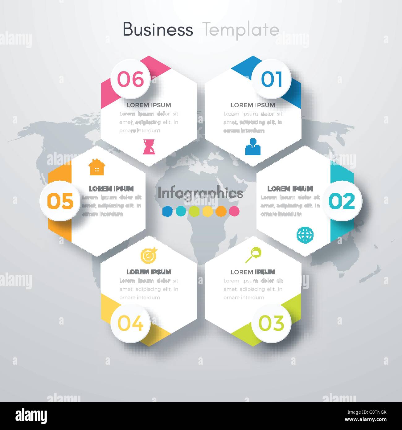 Vector illustration infographics six options Stock Vector Image & Art ...