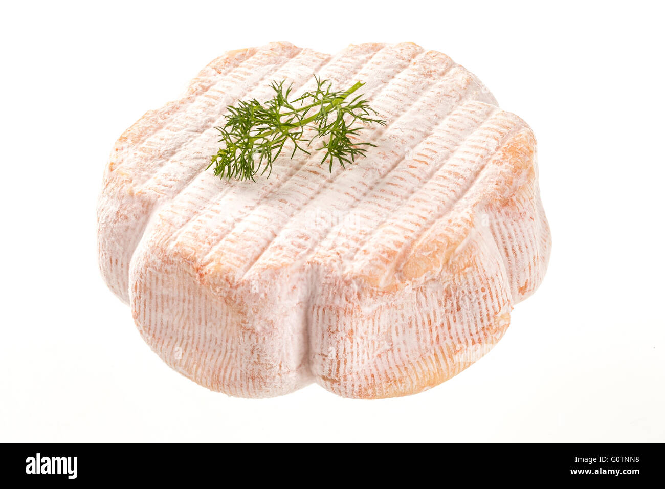 Soft cheese. Isolated on a white background Stock Photo - Alamy