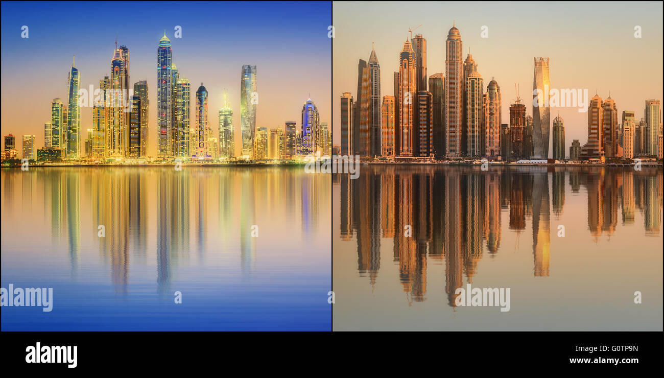 Beautiful cityscape set and collage of Dubai, UAE Stock Photo - Alamy