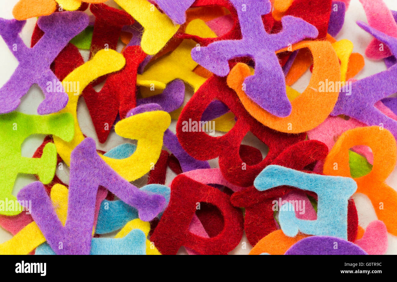 Mixture of colorful letters Stock Photo - Alamy
