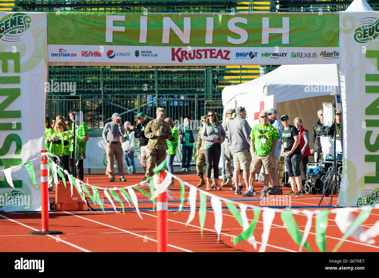 Boston marathon finish line hi-res stock photography and images - Alamy
