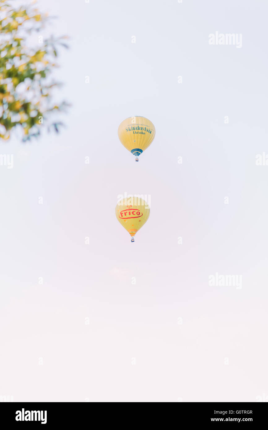 Two colorful balloons are floating hi-res stock photography and images ...