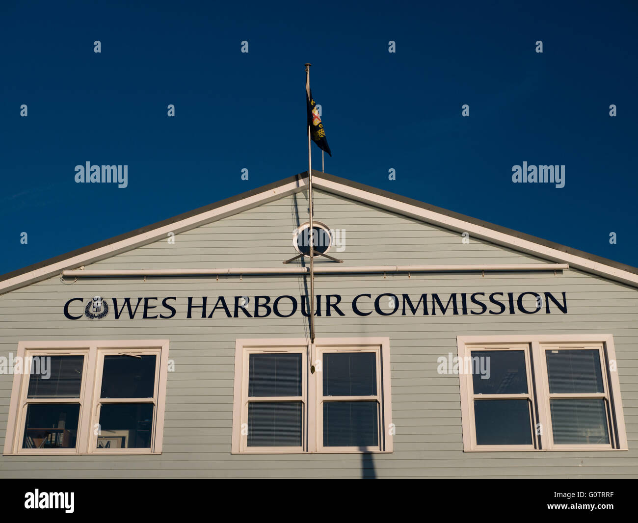 Cowes Harbour Commission Seafront Cowes, Isle of Wight, England Stock ...