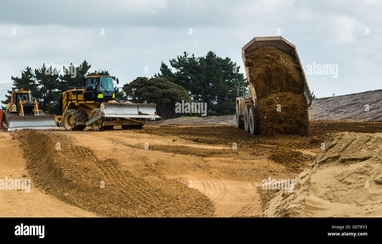 Tons of soil been moved for new motorway Stock Photo - Alamy