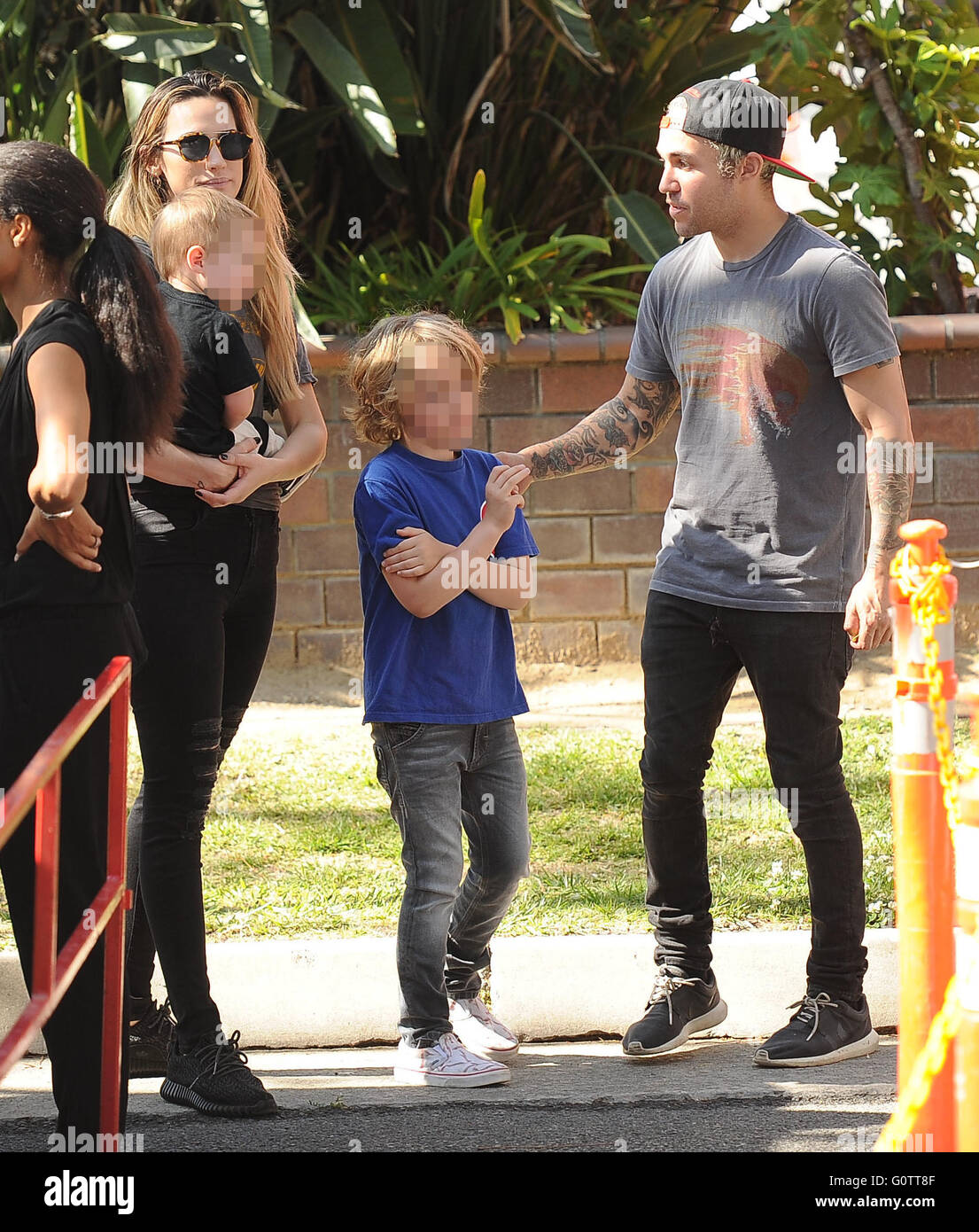 Pete Wentz takes his partner Meagan Camper and sons, Bronx and Saint ...