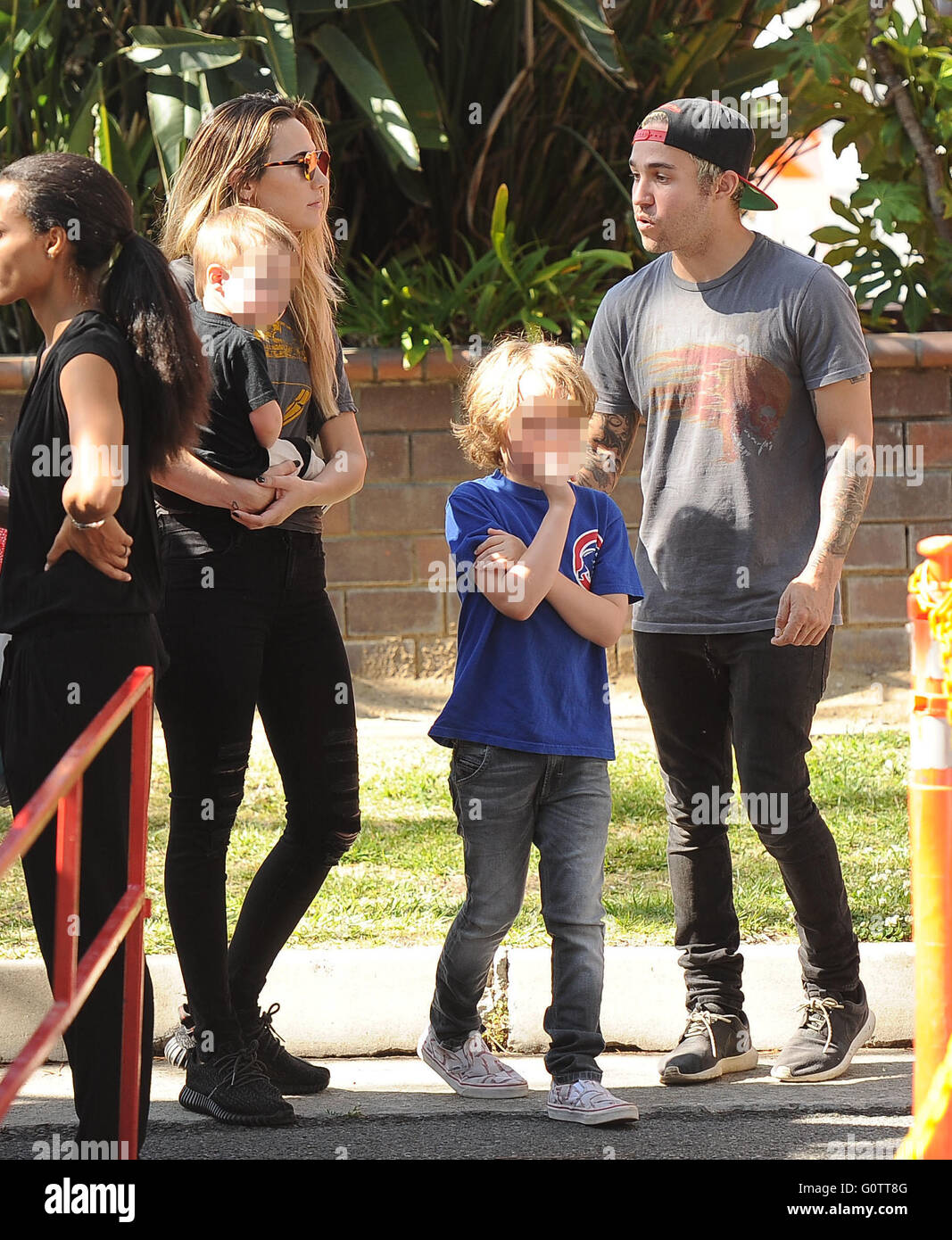 Pete Wentz takes his partner Meagan Camper and sons, Bronx and Saint ...