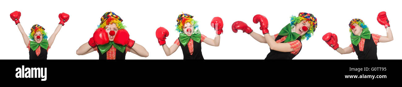 Clown in various poses isolated on white Stock Photo - Alamy