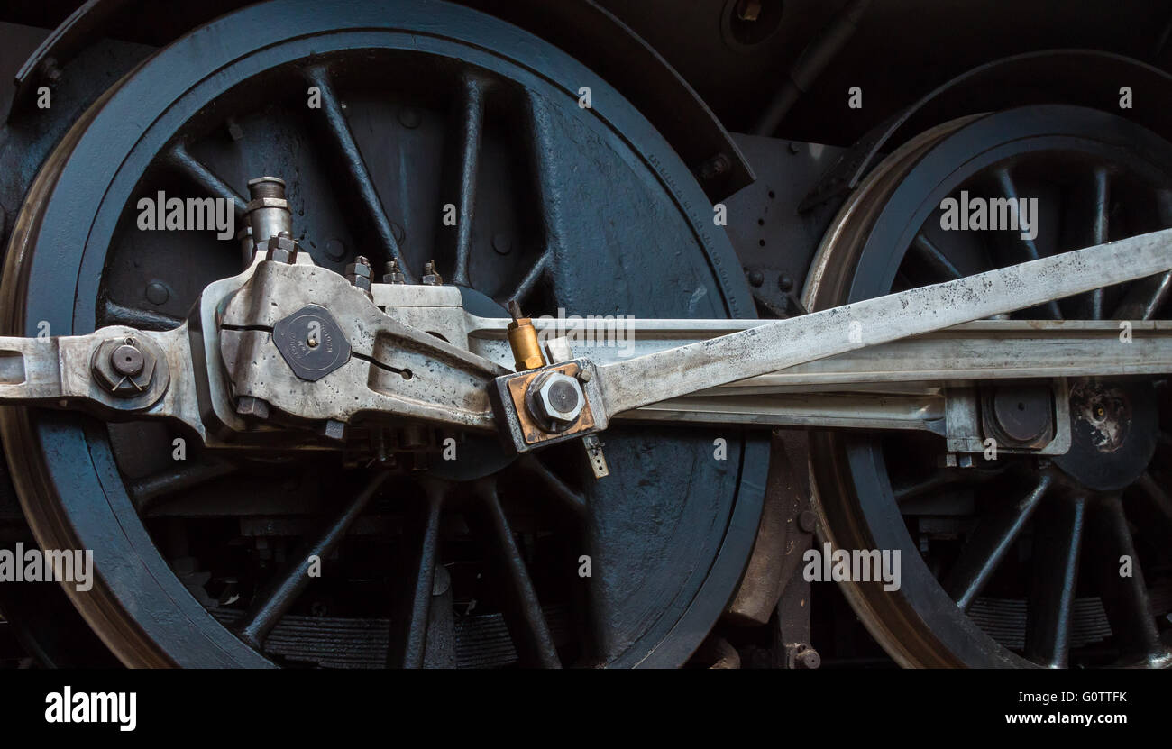 Main crankshaft of a steam train Stock Photo - Alamy