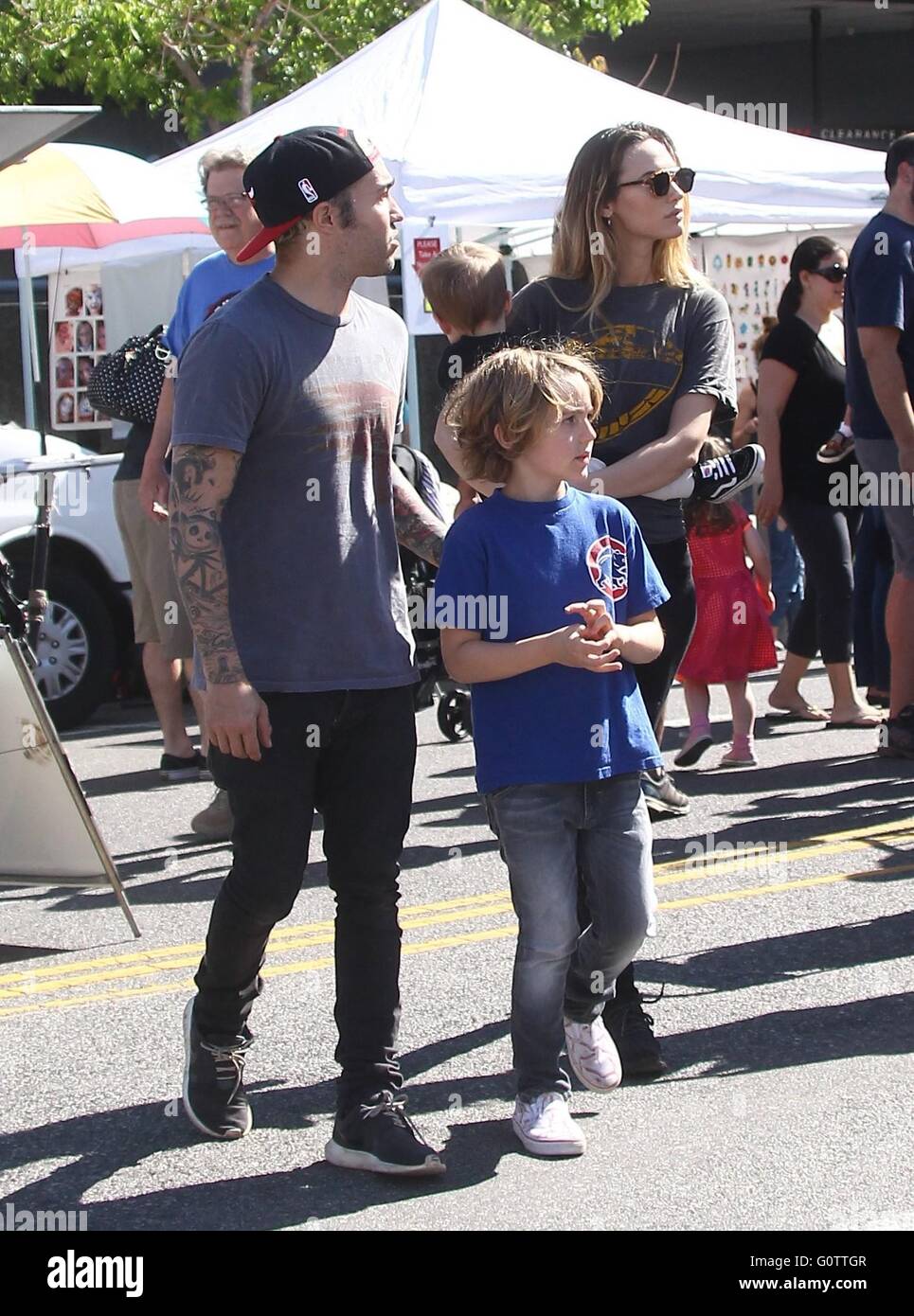 Pete Wentz takes his partner Meagan Camper and sons, Bronx and Saint ...