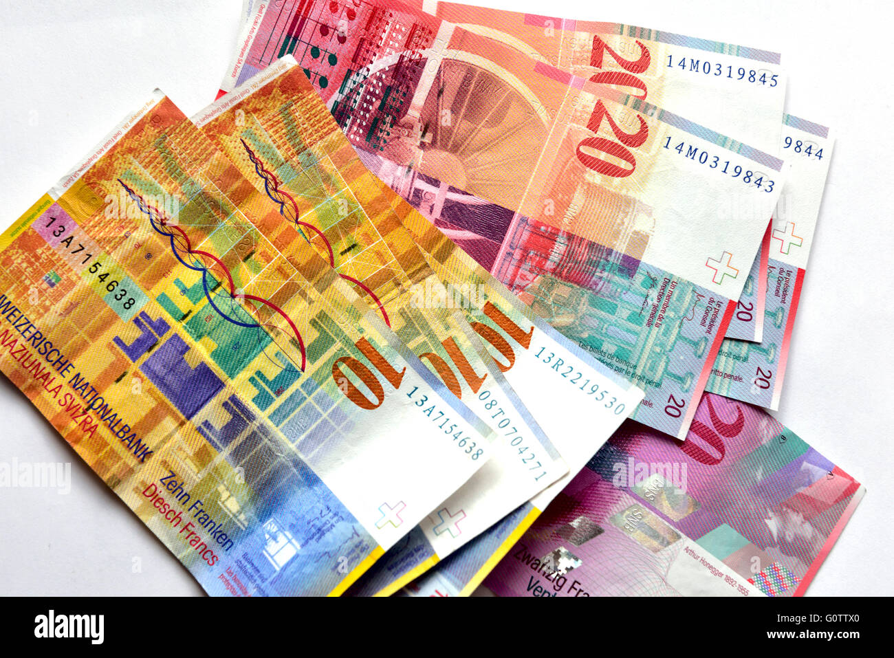 Swiss franks banknotes Stock Photo - Alamy
