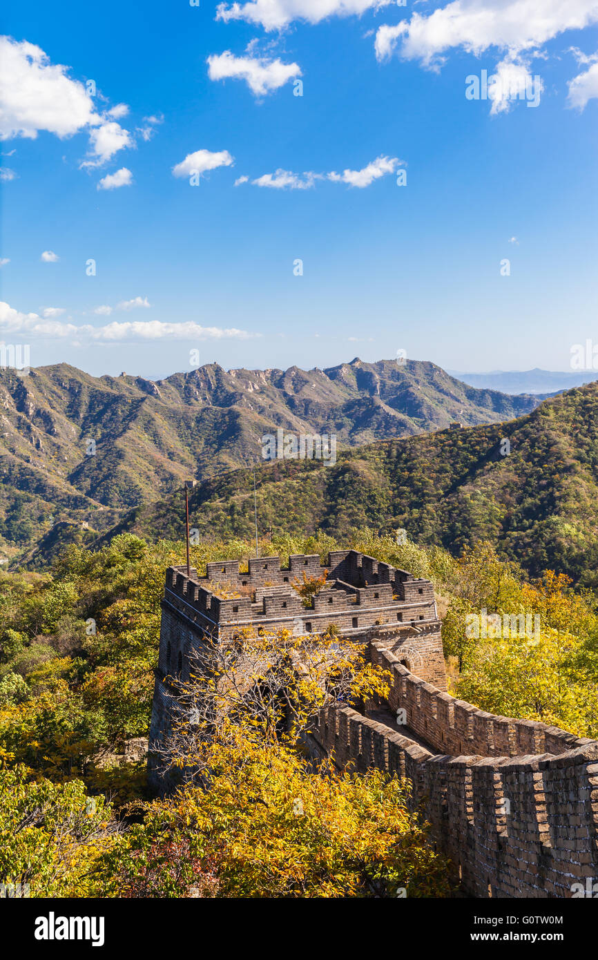 The Beacon Tower on the Great Wall, used to set fire for communication ...