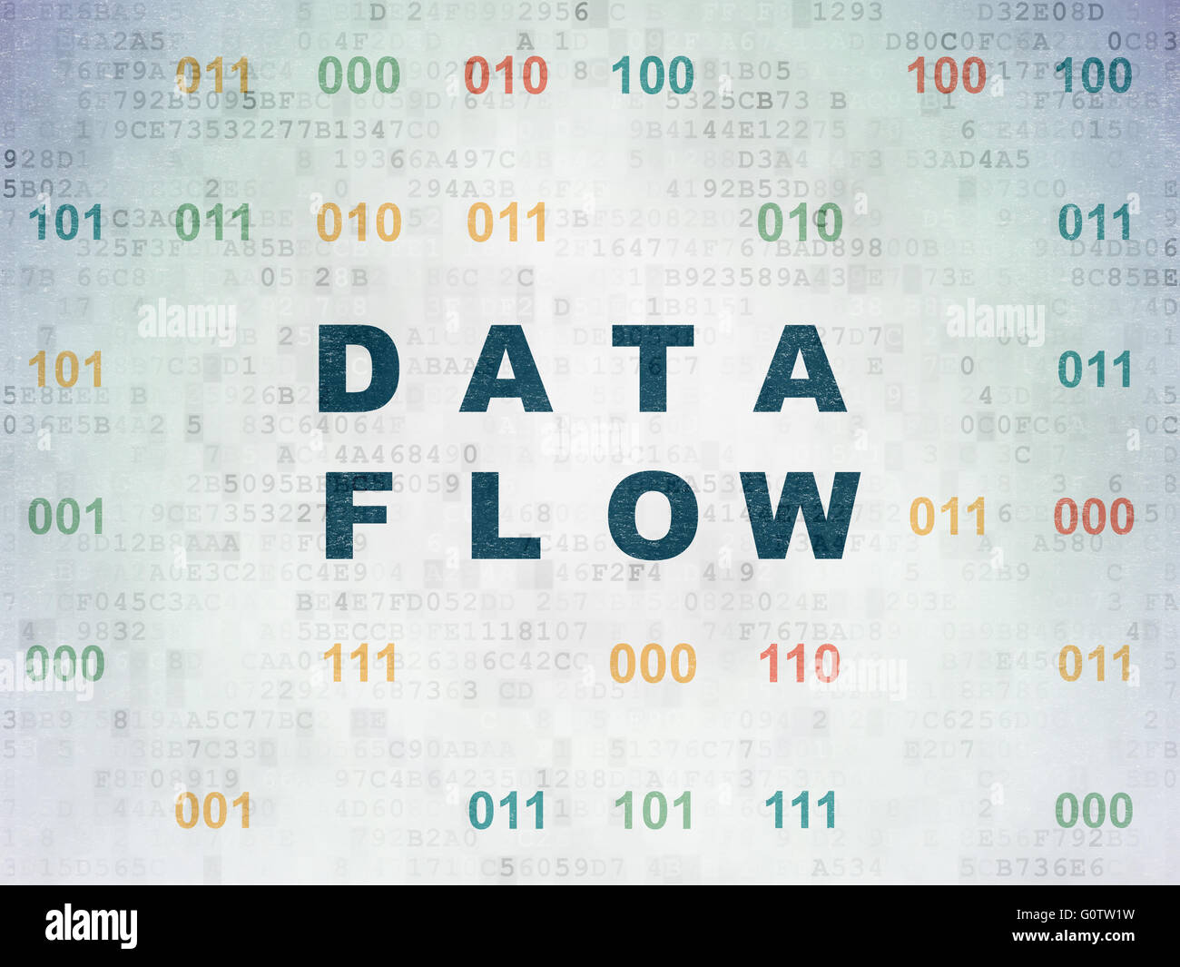 Data concept: Data Flow on Digital Data Paper background Stock Photo ...