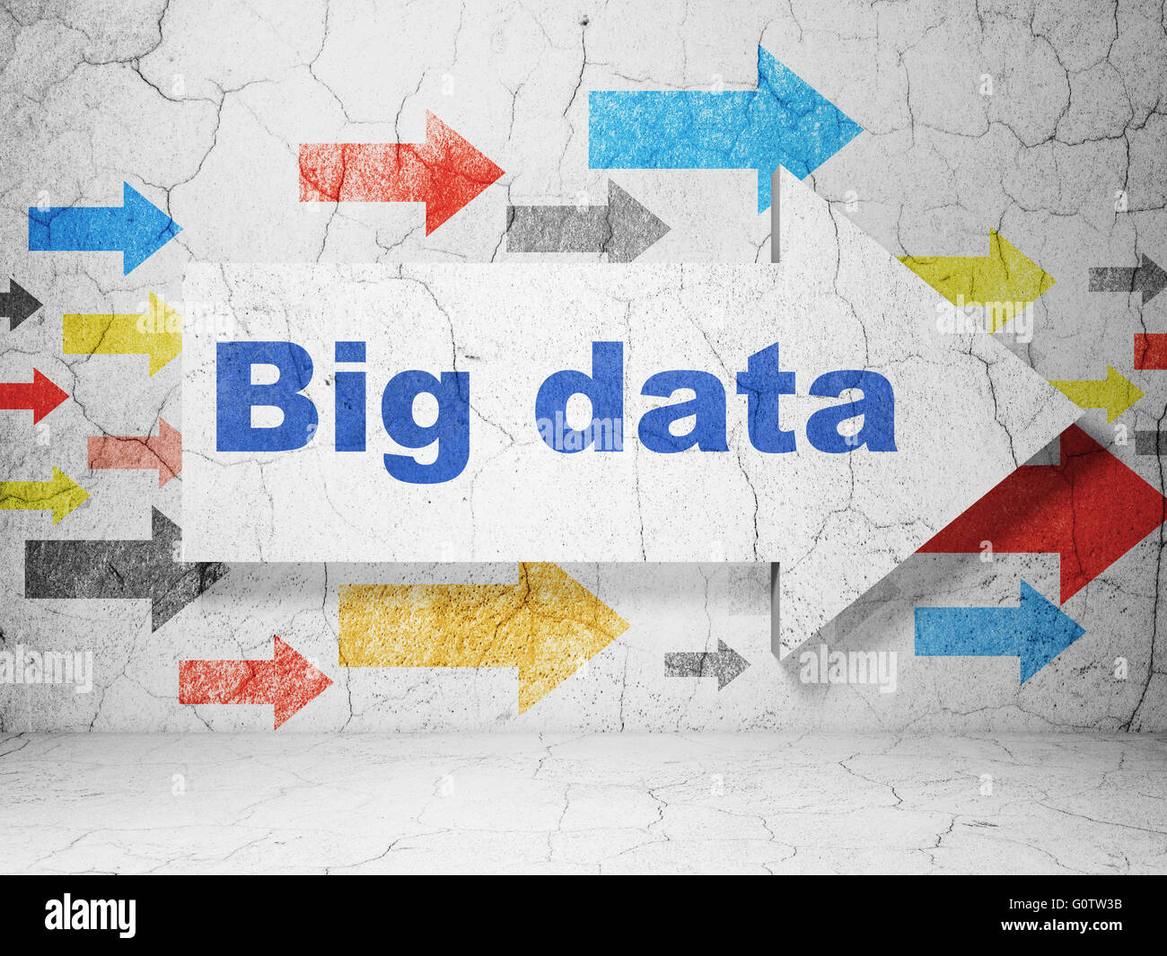 Data concept: arrow with Big Data on grunge wall background Stock Photo ...