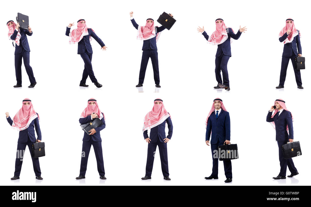 Set of photos with arab businessman Stock Photo - Alamy