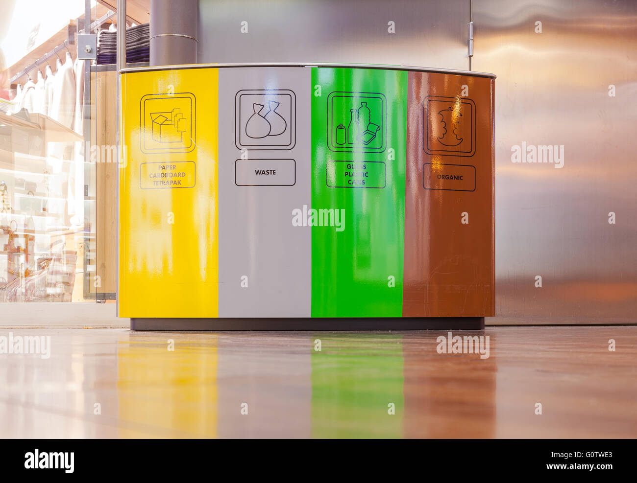 Colorful waste bins hi-res stock photography and images - Alamy