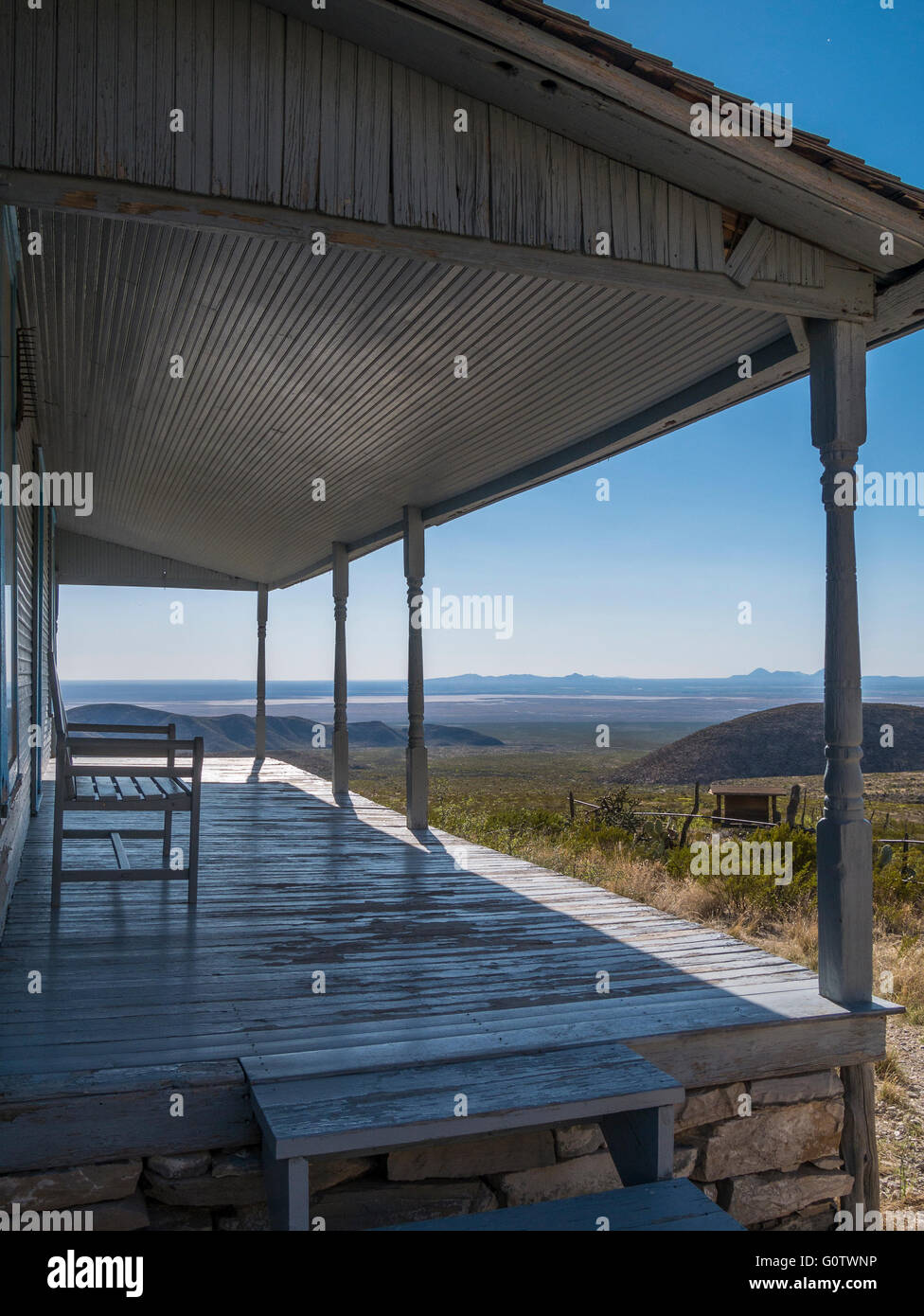 Front porch, Williams Ranch, Guadalupe Mountains National Park, Texas ...