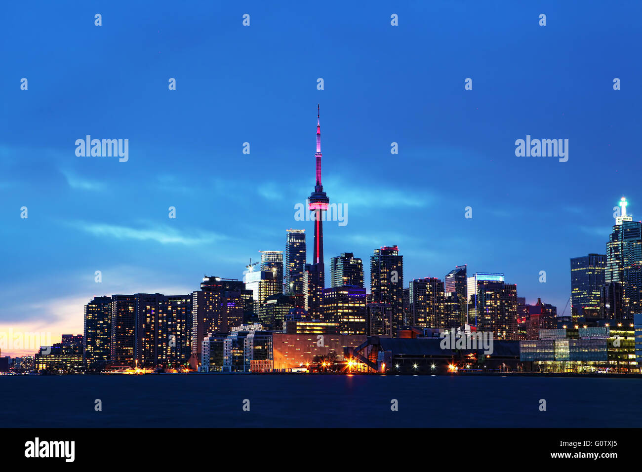 The Toronto, Canada skyline at dusk Stock Photo - Alamy