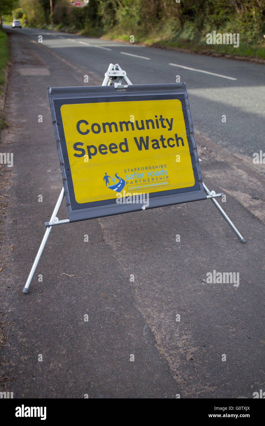 Community Speed Watch Sign UK Stock Photo - Alamy