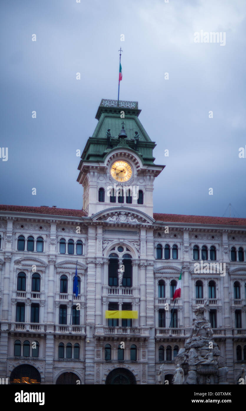 View of Town hall in Trieste, Italy Stock Photo - Alamy