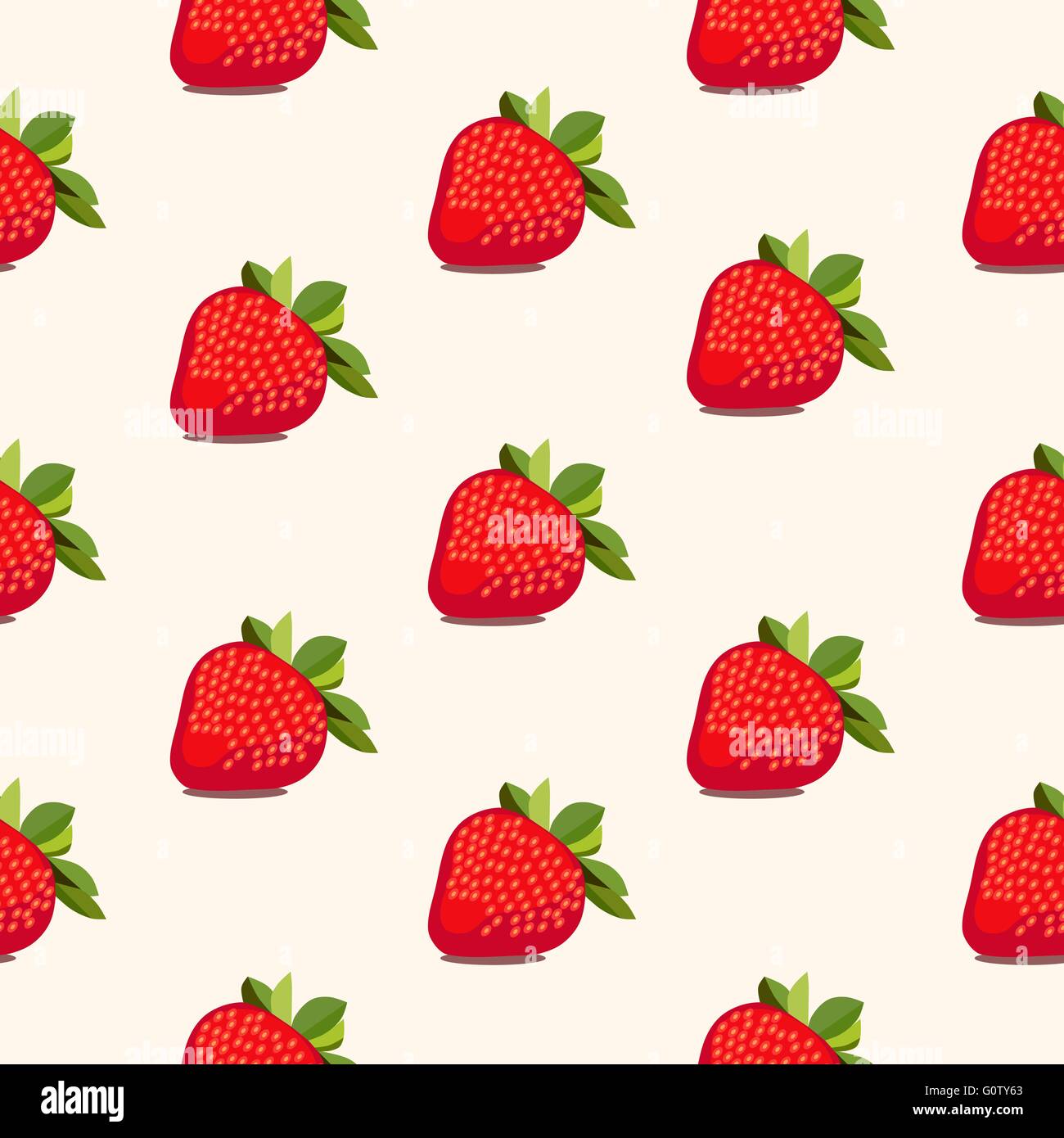 Seamless pattern strawberries white, vector Stock Vector Image & Art ...