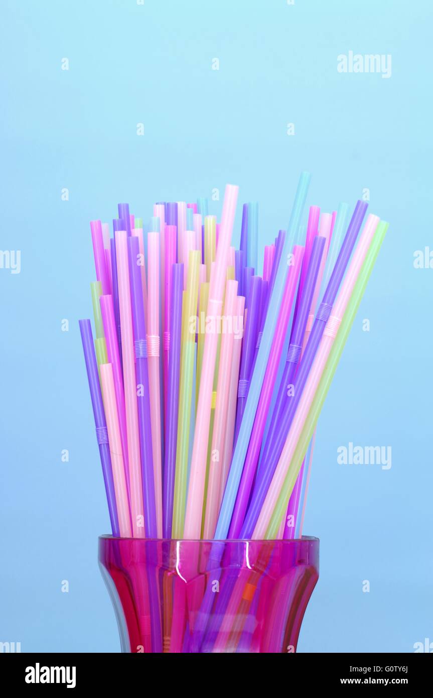 A close up shot of drinking straws Stock Photo - Alamy