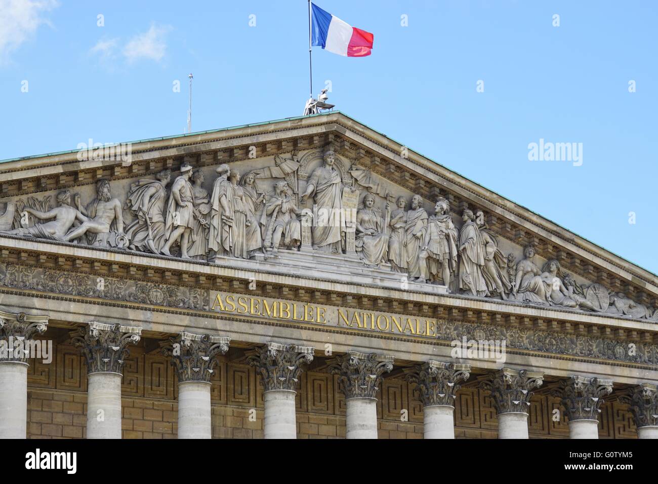The French Parliament Assemblee Nationale (National Assembly) building ...
