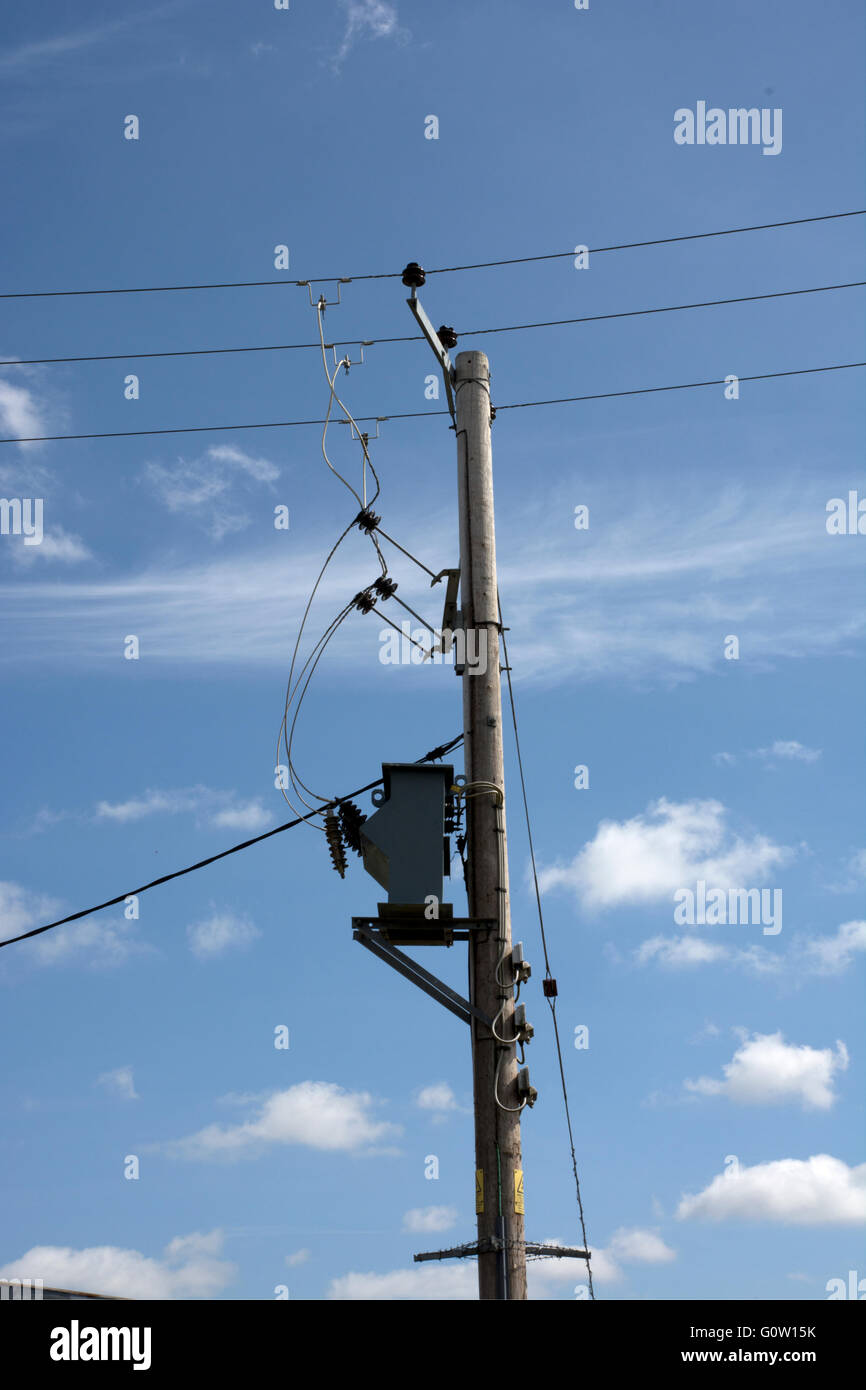Telephone pole blue box hi-res stock photography and images - Alamy