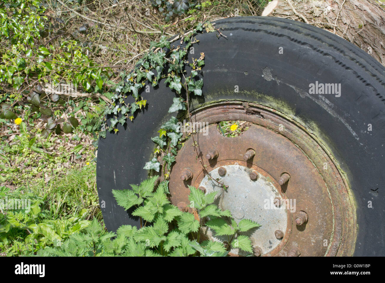 Old vehicle tyre hi-res stock photography and images - Alamy