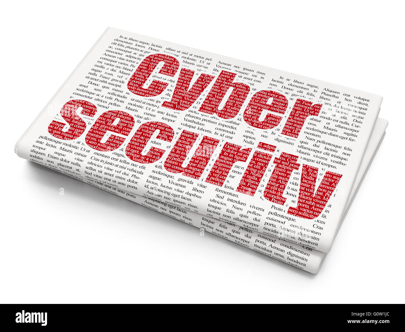 Security concept: Cyber Security on Newspaper background Stock Photo ...