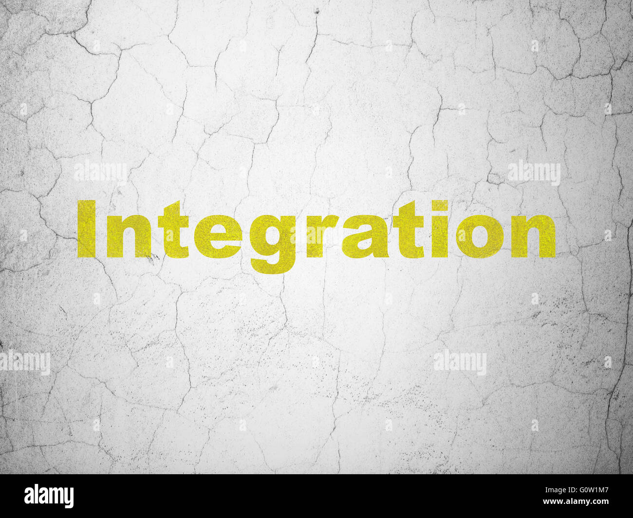 Finance concept: Integration on wall background Stock Photo - Alamy