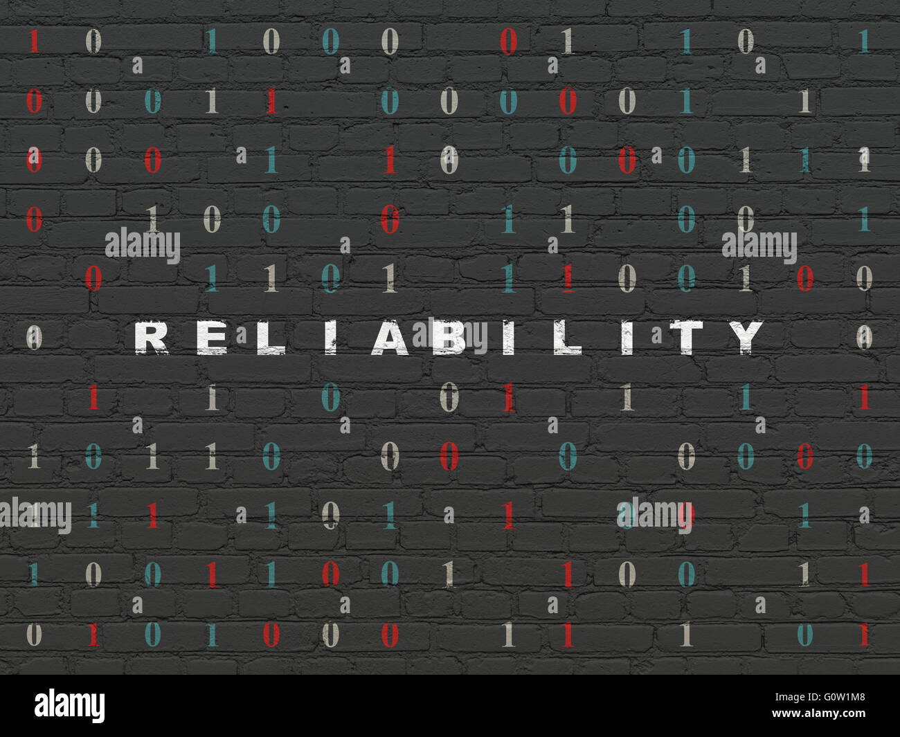Finance concept: Reliability on wall background Stock Photo - Alamy