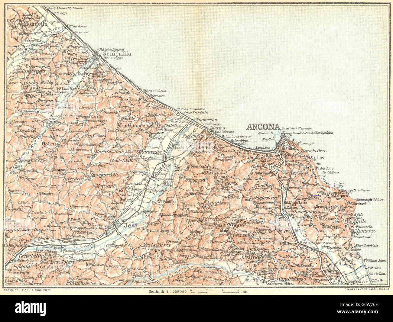 Ancona map hi-res stock photography and images - Alamy