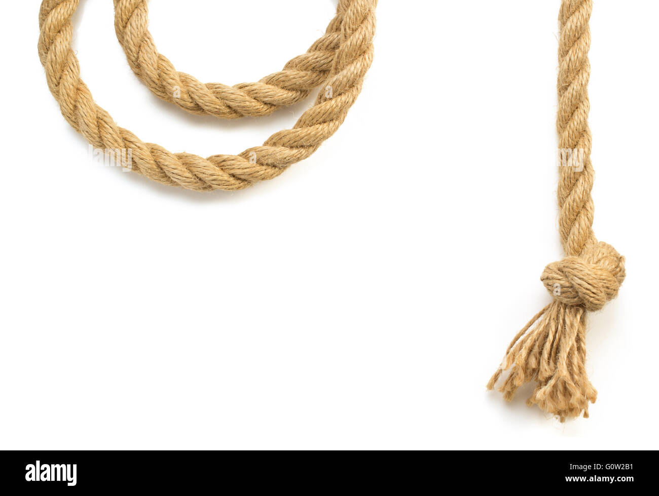 ship rope isolated on white background Stock Photo - Alamy