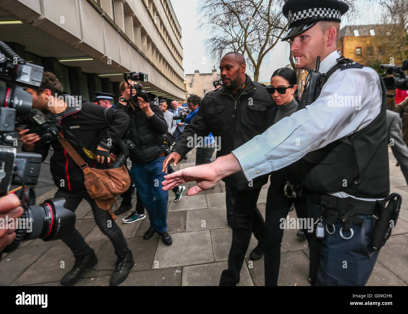 Arrives at highbury corner magistrates court hi-res stock photography ...
