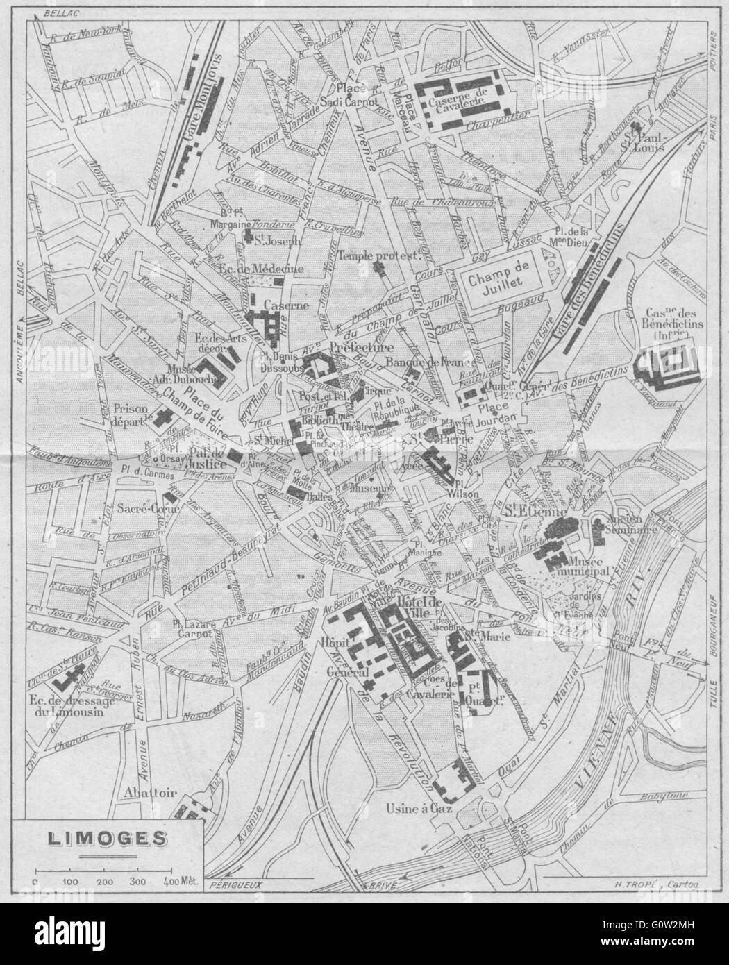 Limoges map hi-res stock photography and images - Alamy