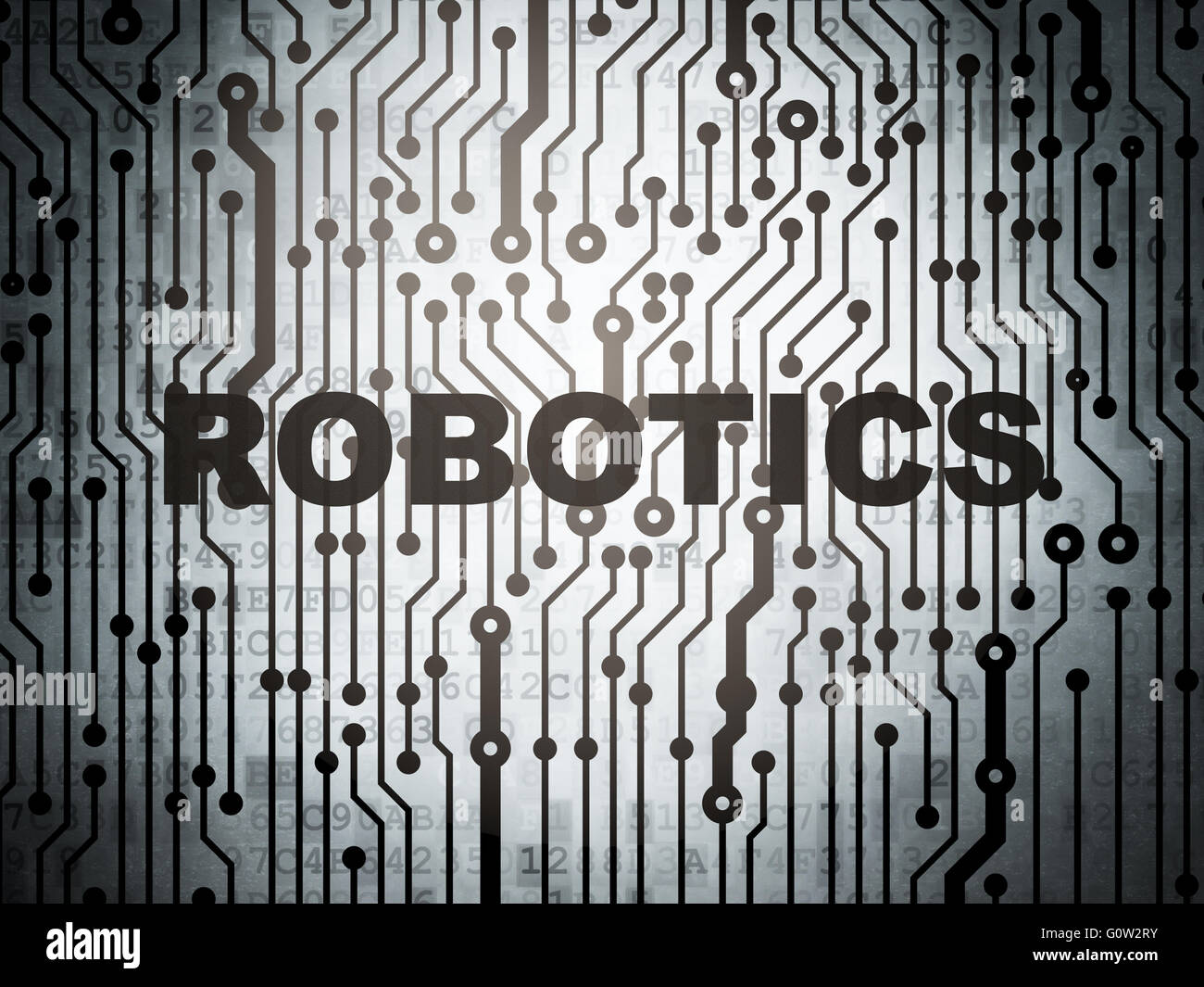 Science concept: circuit board with Robotics Stock Photo - Alamy