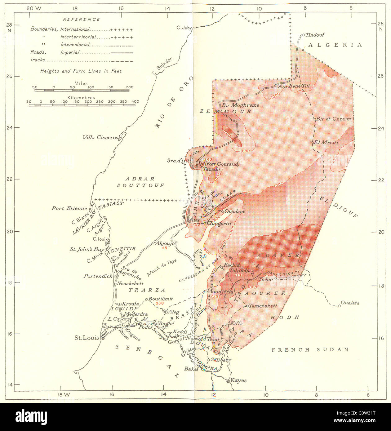 Mauritania map hi-res stock photography and images - Alamy