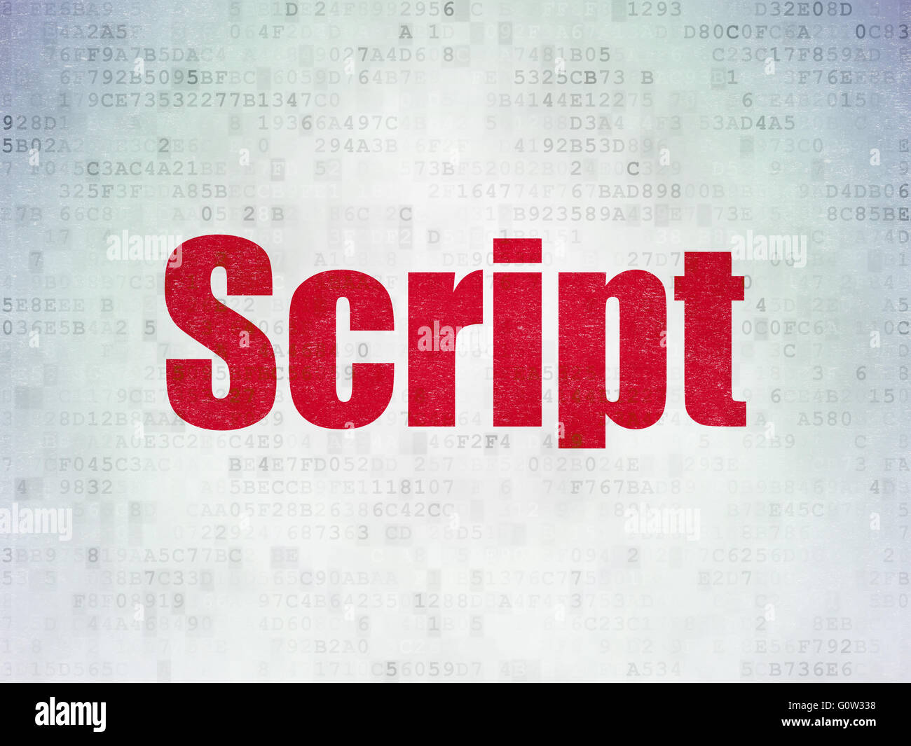 Software concept: Script on Digital Data Paper background Stock Photo ...