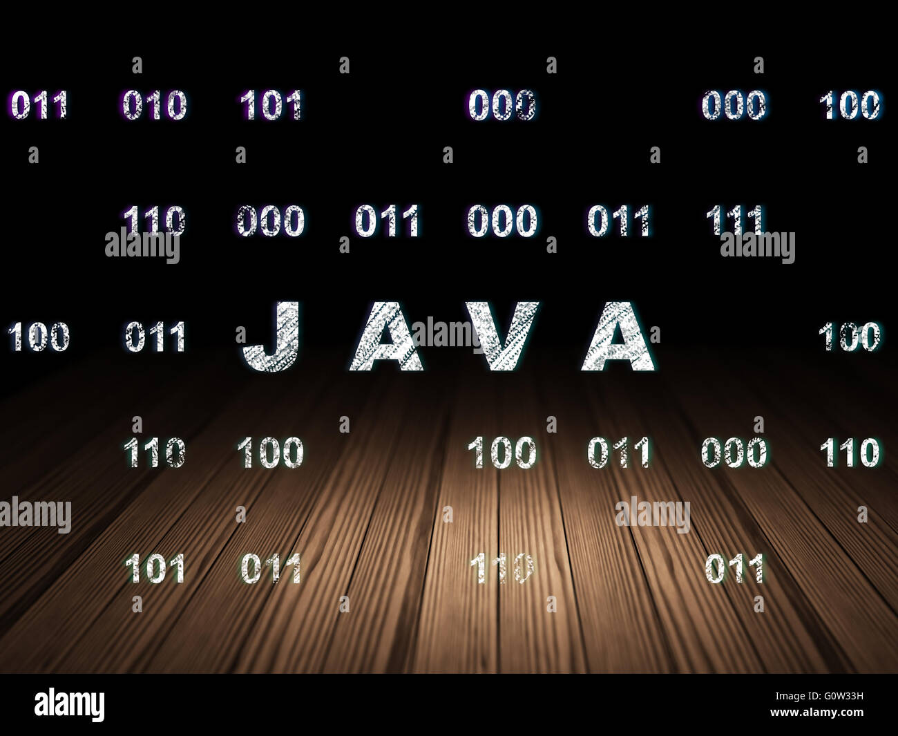 Software concept: Java in grunge dark room Stock Photo - Alamy