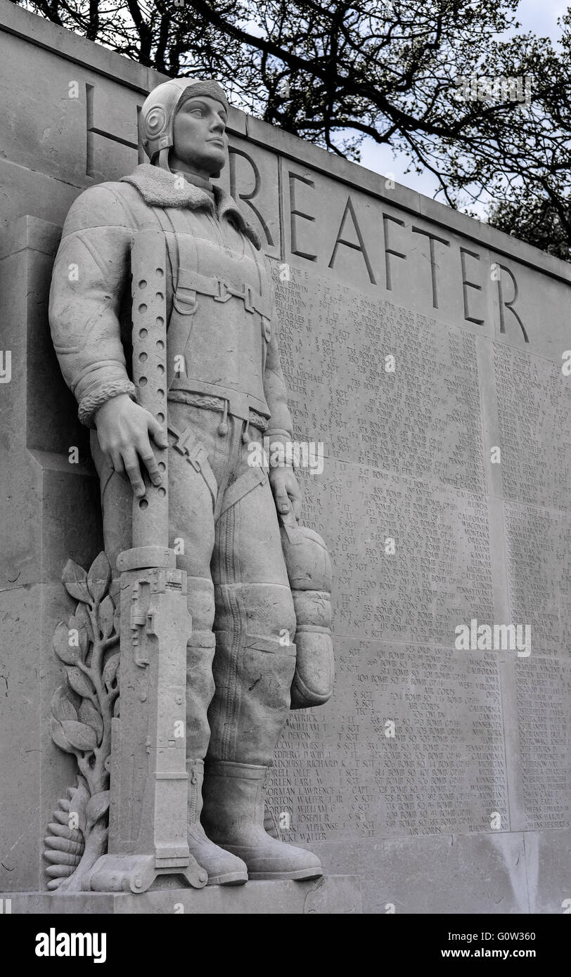 Large monument in the shape of a US serviceman as seen in the American ...