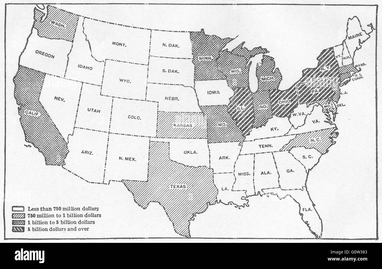 American states map Black and White Stock Photos & Images - Alamy