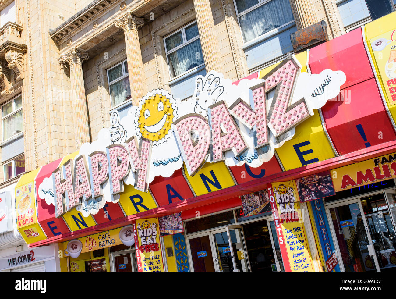 Happy Dayz amusement arcade on the promenade in Blackpool, Lancashire ...
