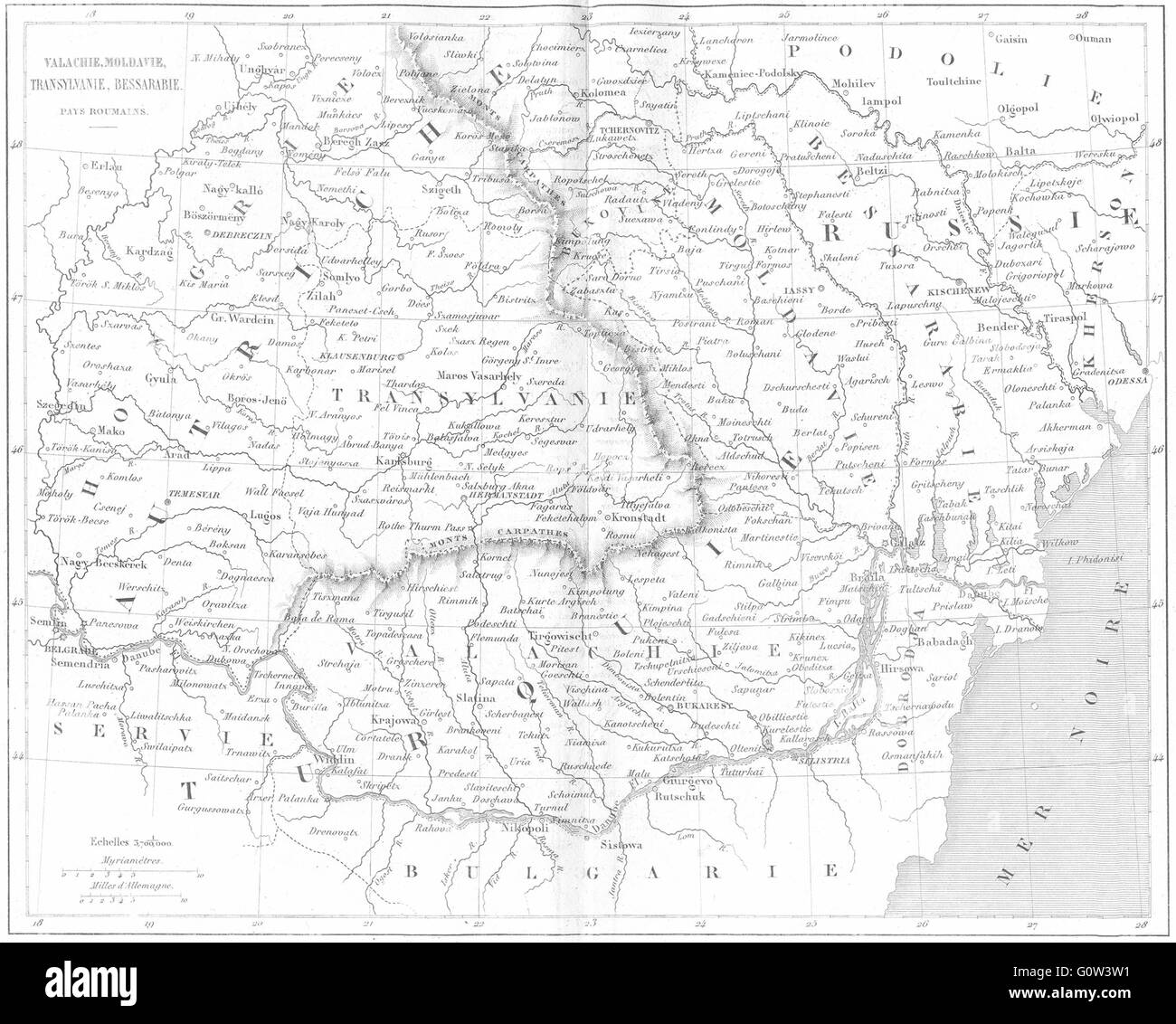 Map of bessarabia Black and White Stock Photos & Images - Alamy