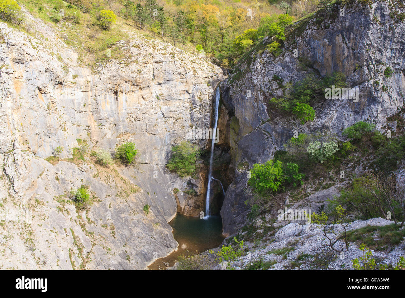 View of the waterfall of Rosandra River Stock Photo - Alamy