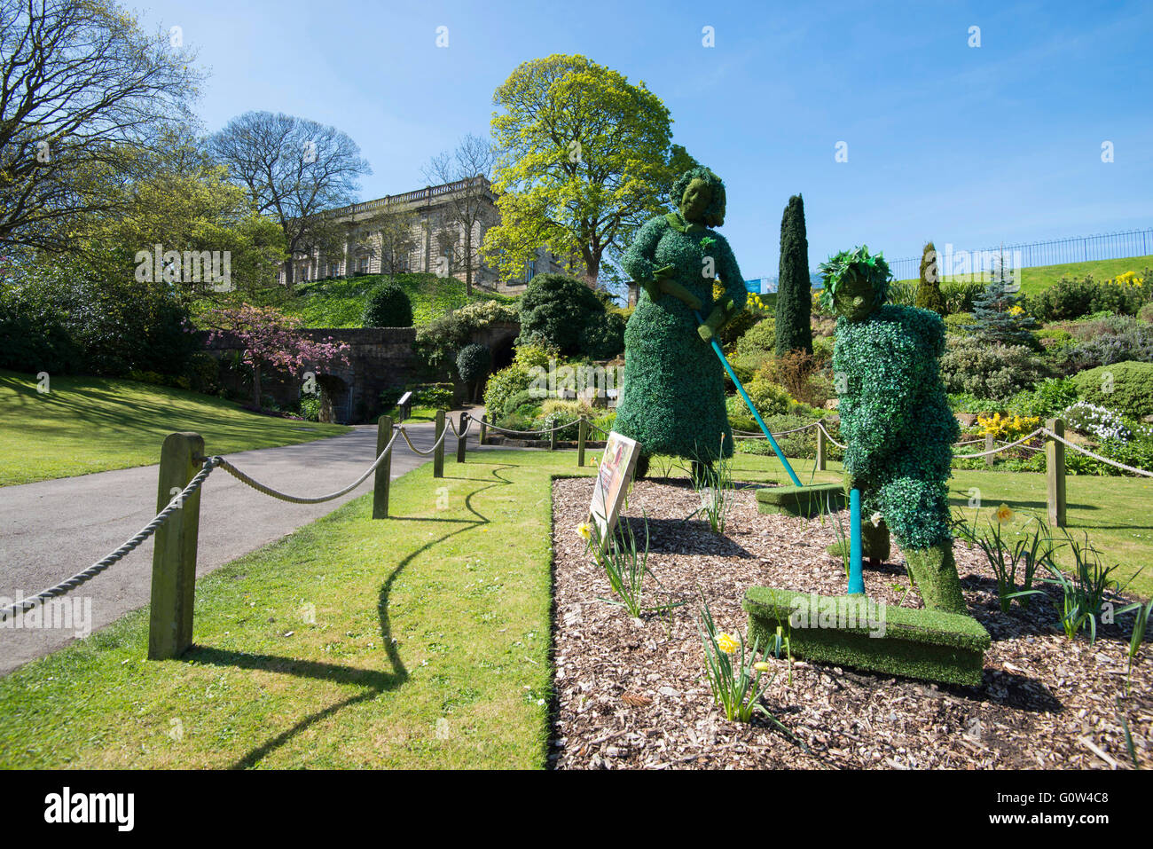 Spring at Nottingham Castle, Nottinghamshire England UK Stock Photo - Alamy