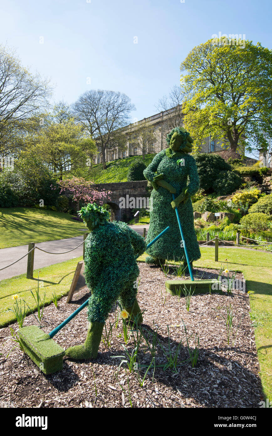 Spring at Nottingham Castle, Nottinghamshire England UK Stock Photo - Alamy
