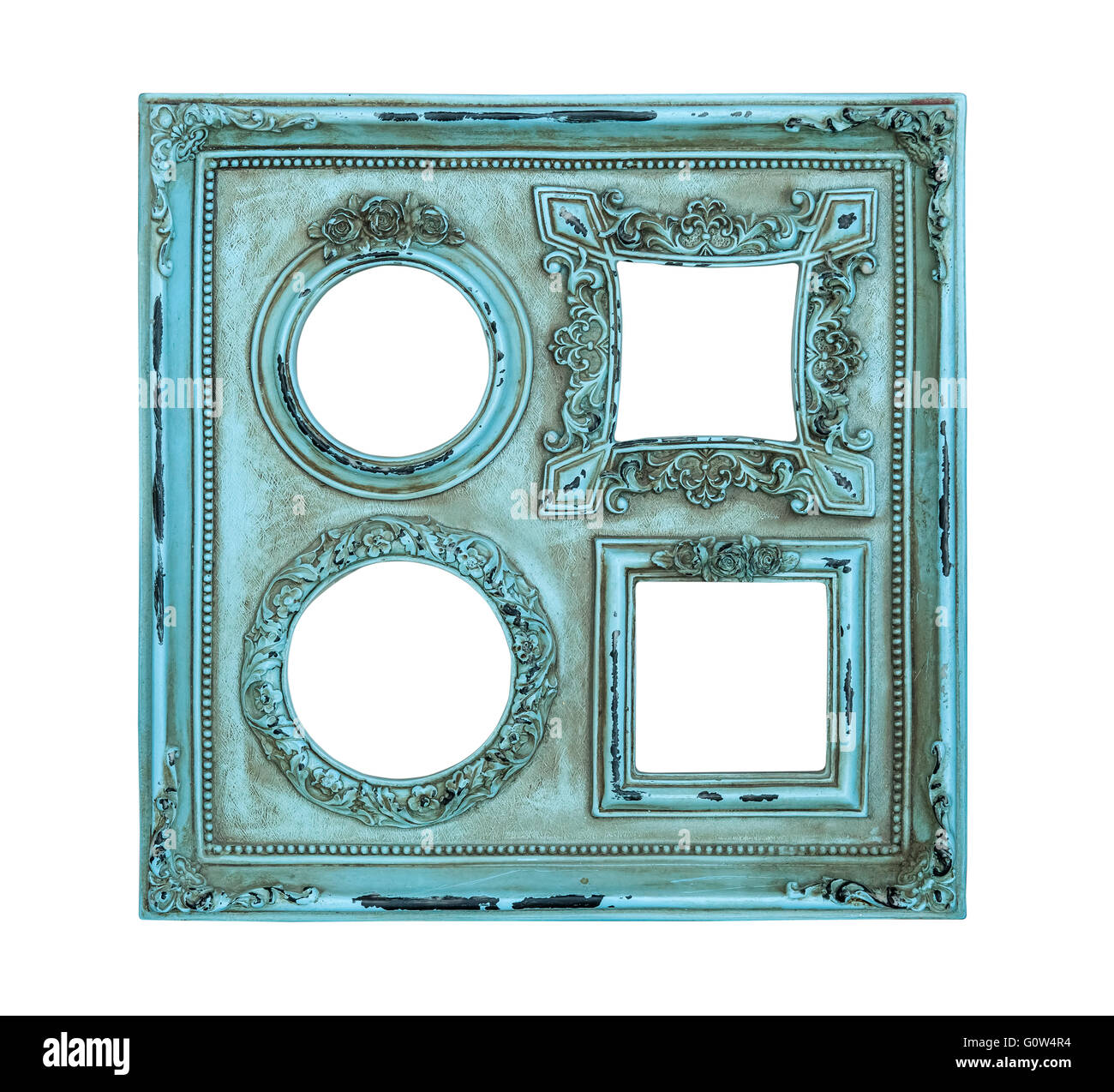 Square frame set blue hi-res stock photography and images - Alamy