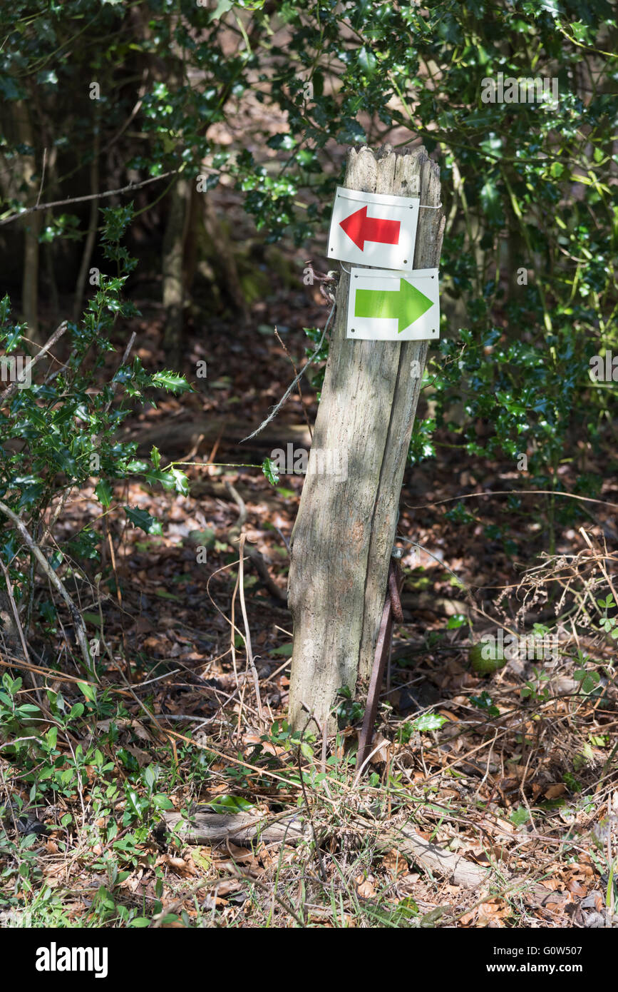 Arrows showing direction on trail hi-res stock photography and images ...
