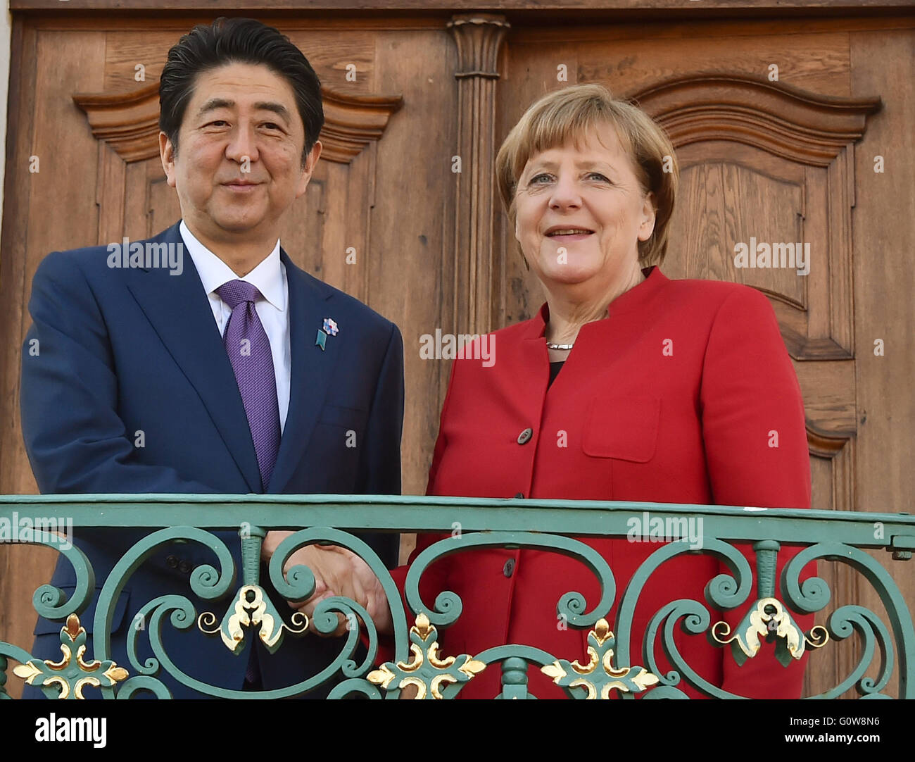 Meseberg, Germany. 04th May, 2016. German Chancellor Angela Merkel is ...